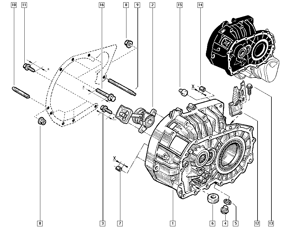 LADA 306205482R - Gearbox casings
