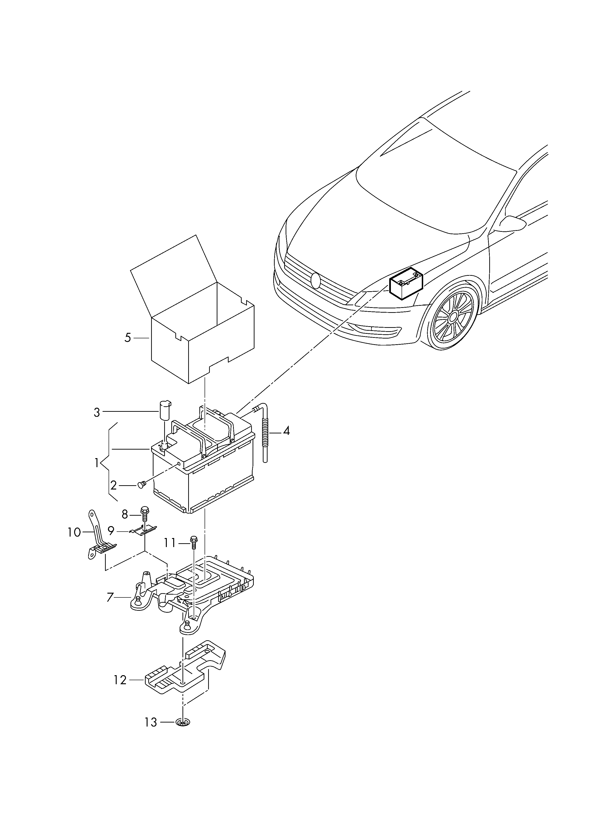 Cadillac 000915105DE - Battery individual parts battery protection ...